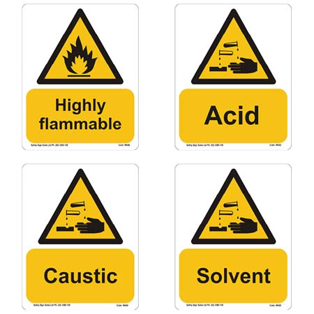 Warning Chemical Signs 300 X 240mm | Signs | Site Supplies & Signs ...