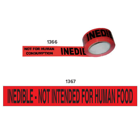 Inedible Warning Printed Tapes | Printed Tapes | Adhesive Tapes ...
