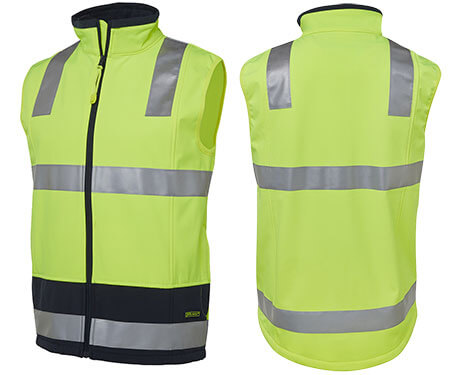 Hi Vis (d+n) Softshell Vest | High Vis Clothing | Health & Safety ...